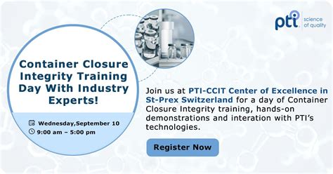 Ccit S A On Linkedin Container Closure Integrity Training Day With Industry Experts