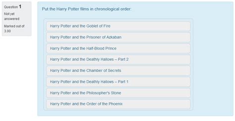 Ordering Question Type Moodledocs