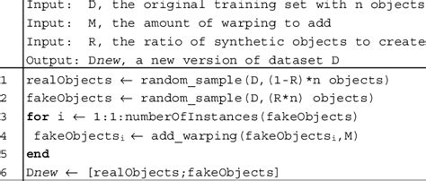 Algorithm For Making Augmented Training Set Download Table