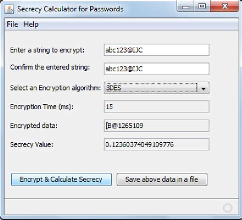 After The Encryption Performance And Secrecy Values Shown For