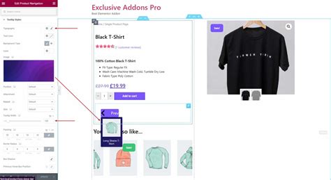 How To Configure And Style Woo Product Navigation Widget With Elementor Exclusive Addons