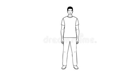 Handsome Man Drawing Full Body