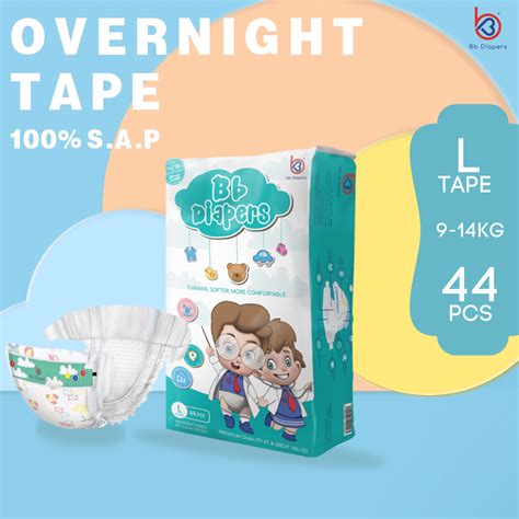 Bb Diapers Single Pack Tape Bb Diapers Ultra Thin Overnight Diapers