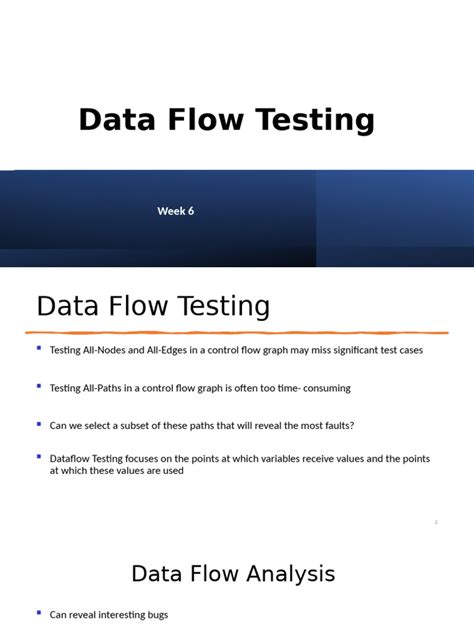 Week 6 Data Flow Testing Pdf Parameter Computer Programming