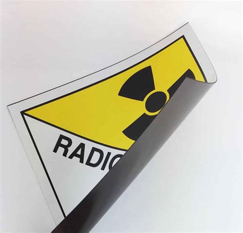 Class 7 Radioactive Placard On Magnetic Rubber 250mm