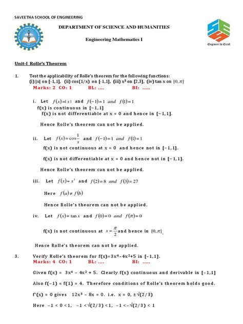 Em I Unit 1 Pdf Maxima And Minima Mathematical Physics