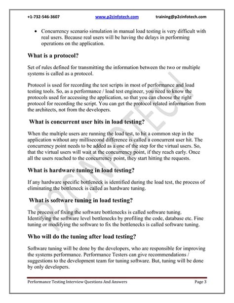 Performance Testing Interview Questions And Answers Docx Operating
