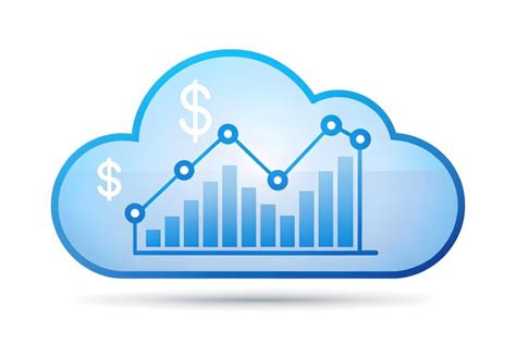 Flat Ai Cloud And Financial Data Concept Efficient Cloudbased Financial Management In Cost