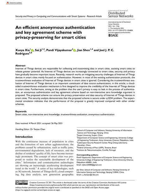 Pdf An Efficient Anonymous Authentication And Key Agreement Scheme