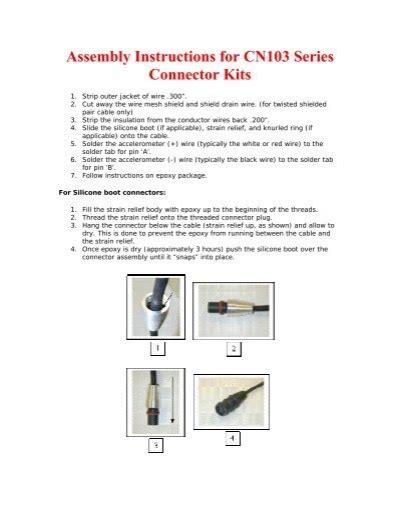 Assembly Instructions For Cn103 Series Connector Kits