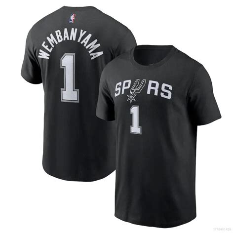 Xy ใหม่ล่าสุด เสื้อยืดแขนสั้น พิมพ์ลาย Nba San Antonio Spurs Wembanyama