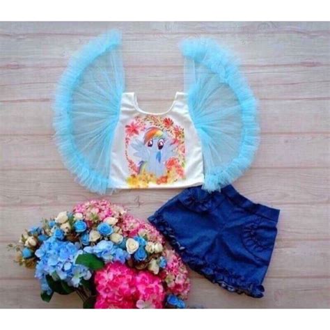 ชุดม้าโพนี่ กางเกงผ้ายีนส์ขาสั้น Shopee Thailand