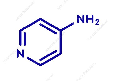 Fampridine Multiple Sclerosis Drug Molecular Model Stock Image