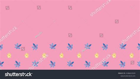 Flower Frame Border Seamless Pattern Vector Stock Vector Royalty Free 2186633529 Shutterstock