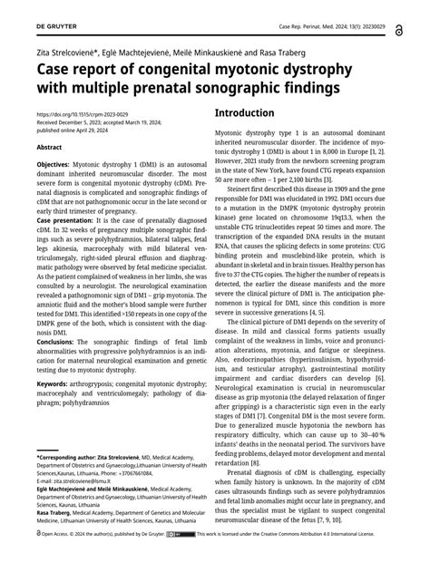Pdf Case Report Of Congenital Myotonic Dystrophy With Multiple