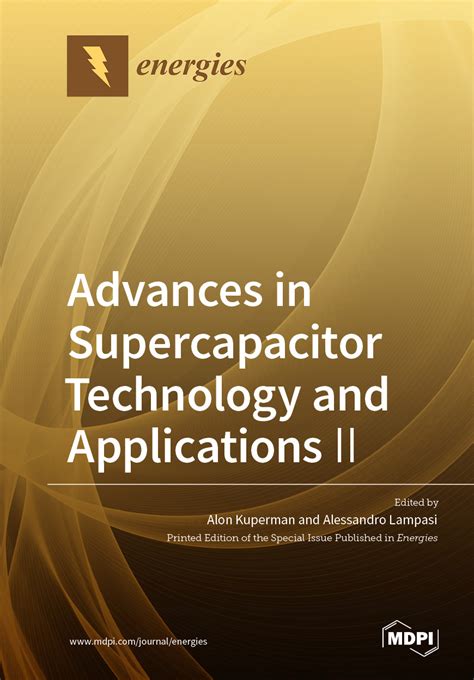 Advances In Supercapacitor Technology And Applications Ⅱ Mdpi Books