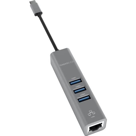 Terratec Usb Verteiler Terratec Connect C2 Usb C® Usb 3 2 Gen 2 Multiport Hub Grau