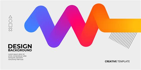 Background Abstract Wavy Shape With Rainbow Colors Vector Illustration