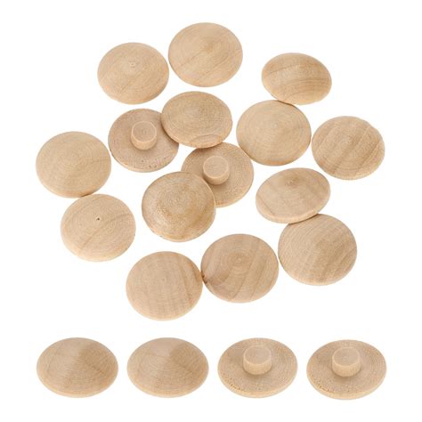 40pack Wood Button Plugs 7mm 0 28 Hardwood Screw Hole Plug Mushroom
