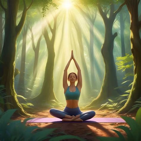Premium Ai Image Mindful Meditations Woman Yoga Outside