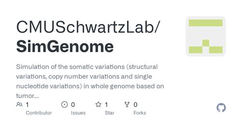Github Cmuschwartzlab Simgenome Simulation Of The Somatic Variations Structural Variations