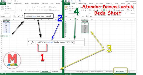 cara menghitung standar deviasi dengan excel warga