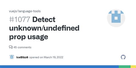 Detect Unknownundefined Prop Usage · Issue 1077 · Vuejslanguage