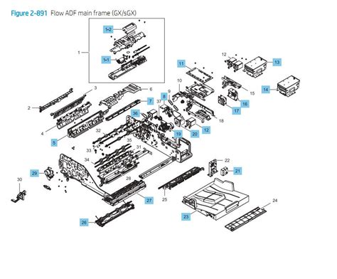 Hp Color Laserjet E87640 E87650 E87660 Printer Part Diagrams