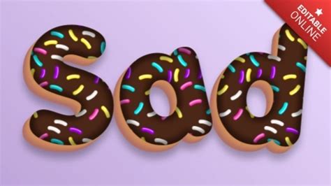 Sad Chocolate Donut Text Effect Generator