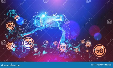 Human Hand Using Smartphone 5g Digital Wireless Systems Connection Global Network Concept Fifth
