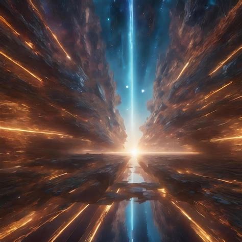 Premium Ai Image Traversing Through The Infinite Wavelike Space