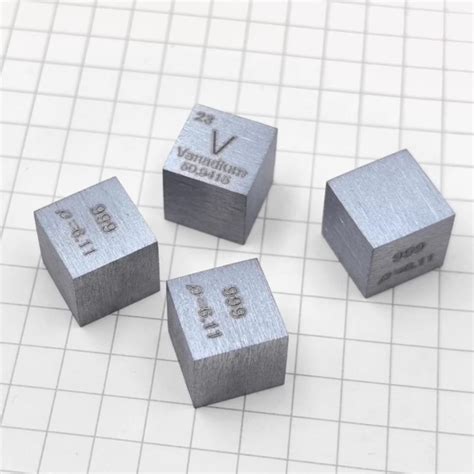 10mm Metal Vanadium Cube 999 High Purity Element V Block Ljqmetal