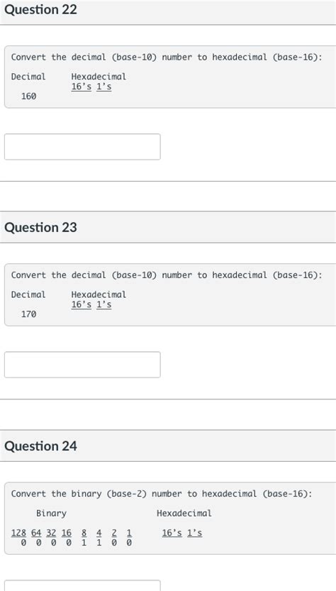 solved convert binary base 2 numbers to decimal