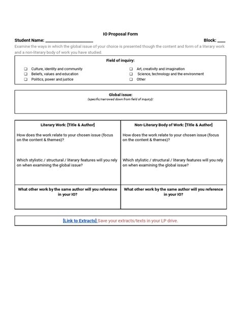 Io Proposal Form Pdf Thesis Cognition