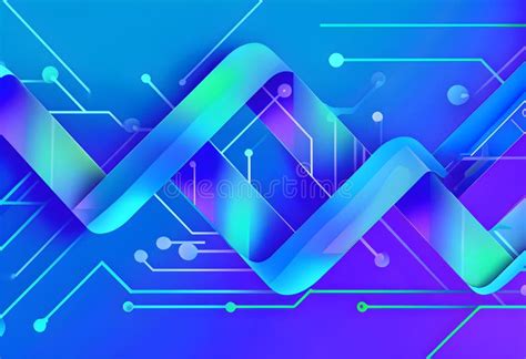 Interlocking Geometric Shapes That Morph Into Circuits Symbolizing Ai