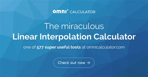 Linear Interpolation Calculator Omni