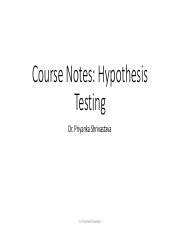 Hypothesis Testing Essential Course Notes For Effective Course Hero