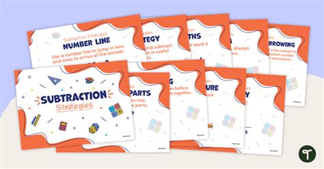 Subtraction Strategies Classroom Poster Pack Teach Starter