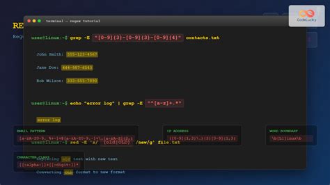 Regex in Linux: Complete Guide to Regular Expressions and Pattern Matching - CodeLucky