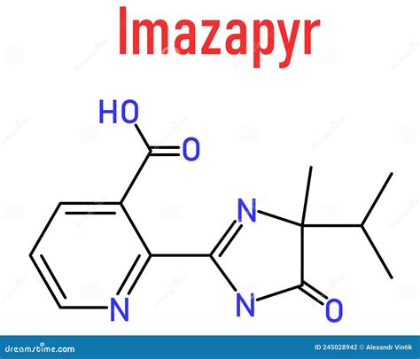 Imazapyr Herbicide Molecule. Skeletal Formula. Vector Illustration ...