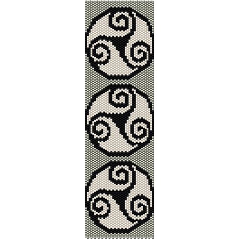Celtic Pattern Peyote Bead Pattern Bracelet Cuff Bookmark Seed