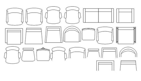 Sofa Chair Cad Blocks In Autocad 2d Drawing Dwg File Cad File