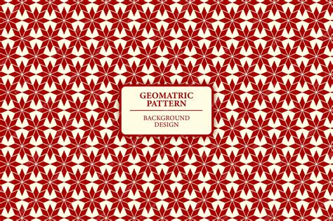 Premium Vector Red Color Geomatric Shape Pattern Design