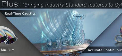 “shaders plus” caustics thin film dispersion for cycles and eevee 2