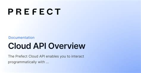 Cloud Api Overview Prefect