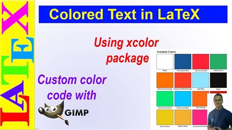 How To Use Colored Font In Latex Latex Advanced Tutorial 10 Youtube