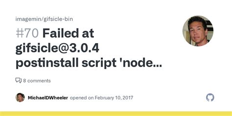 Failed At Sicle304 Postinstall Script Node Libinstalljs