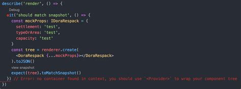 no container found in context you should use ` ` to wrap your