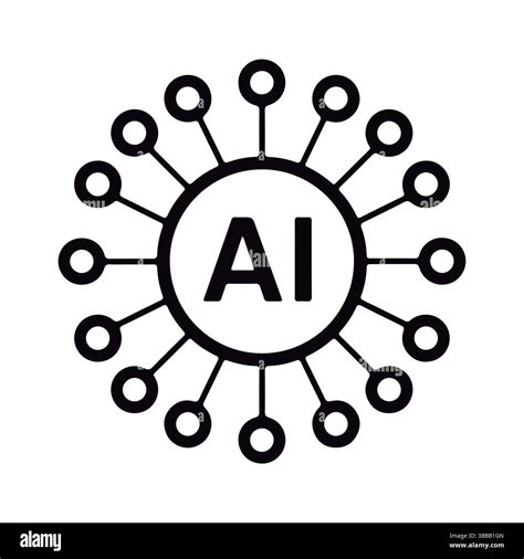 ai network concept ai technology hub vector illustration stock vector