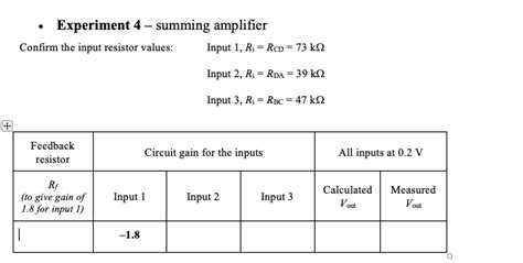 Experiment 4 Summing Amplifier In This Final